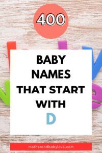 Baby Names that Begin with "D" - Mother and Baby Love
